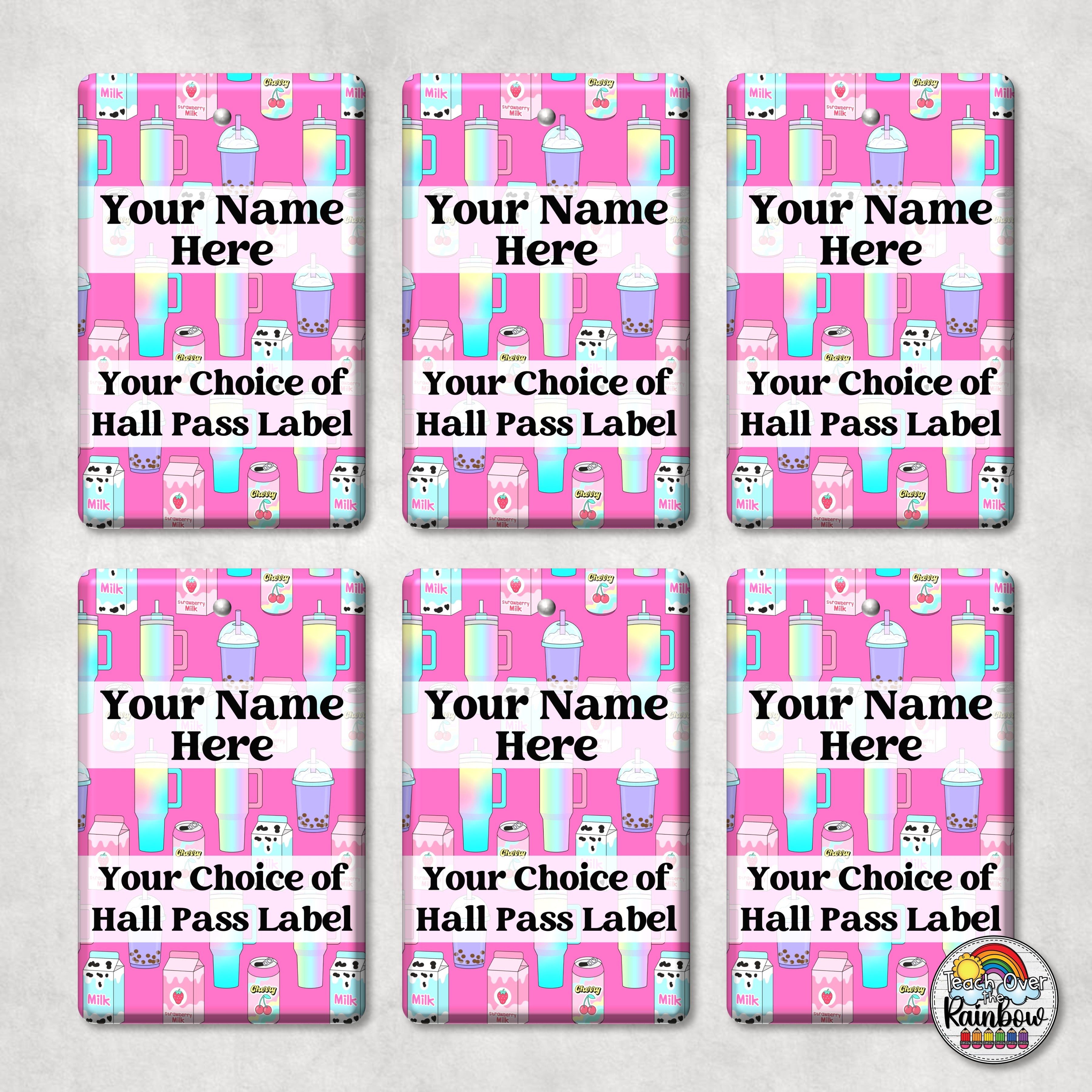 All the Drinks- Hall Pass Set – Teach Over the Rainbow