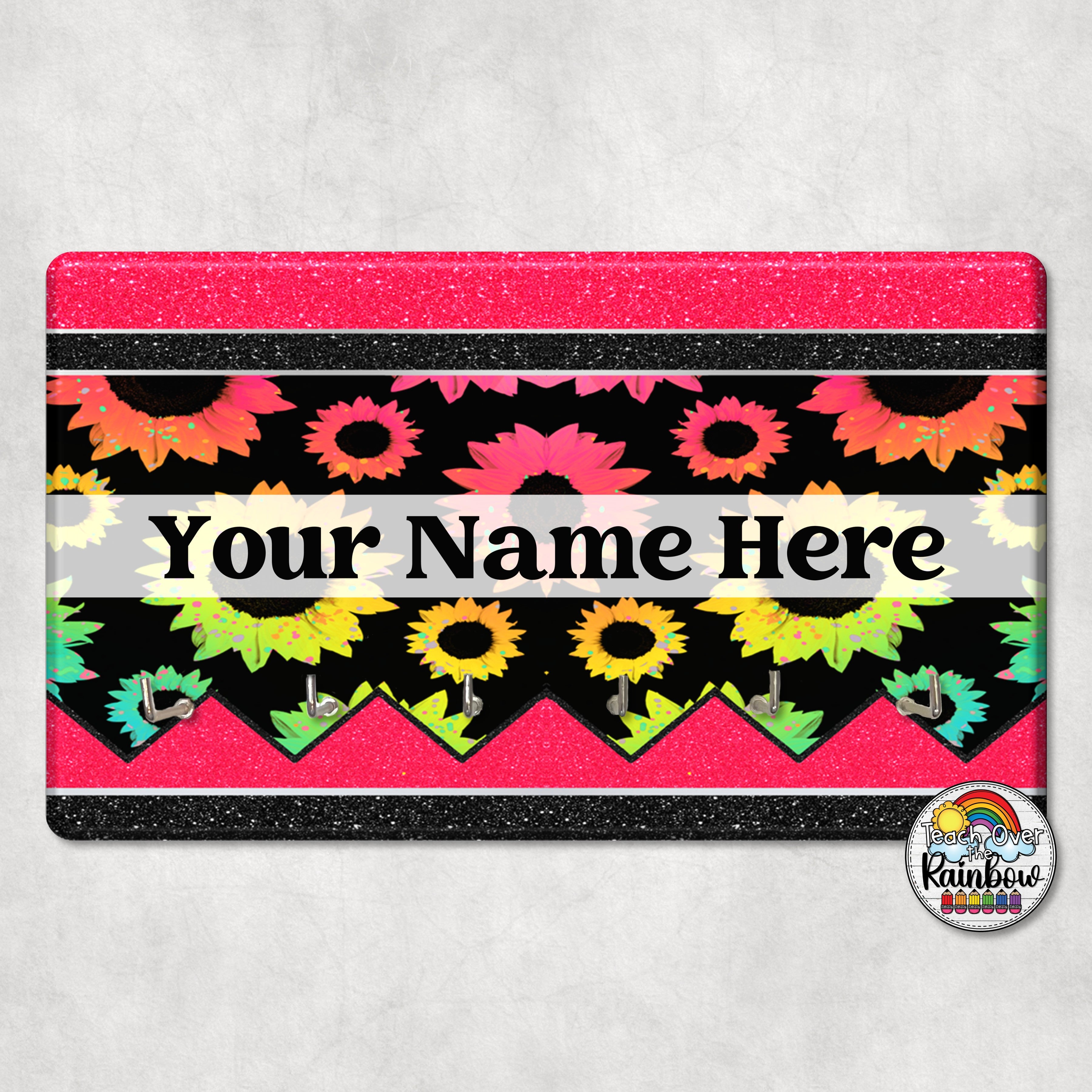 Rainbow Daisy Pencil- Hall Pass Holder – Teach Over the Rainbow