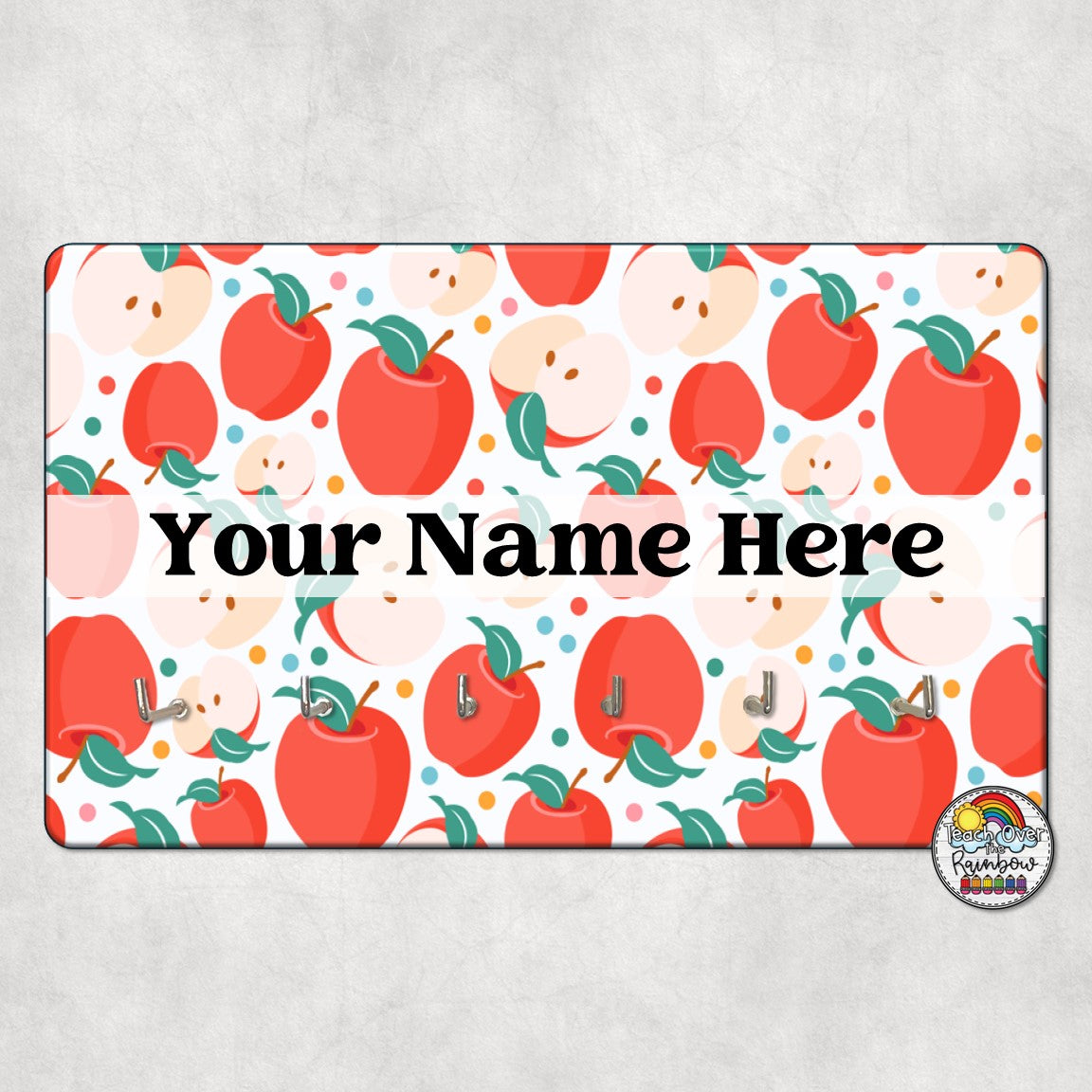 Coral Apples-Hall Pass Holder| Teach Over the Rainbow