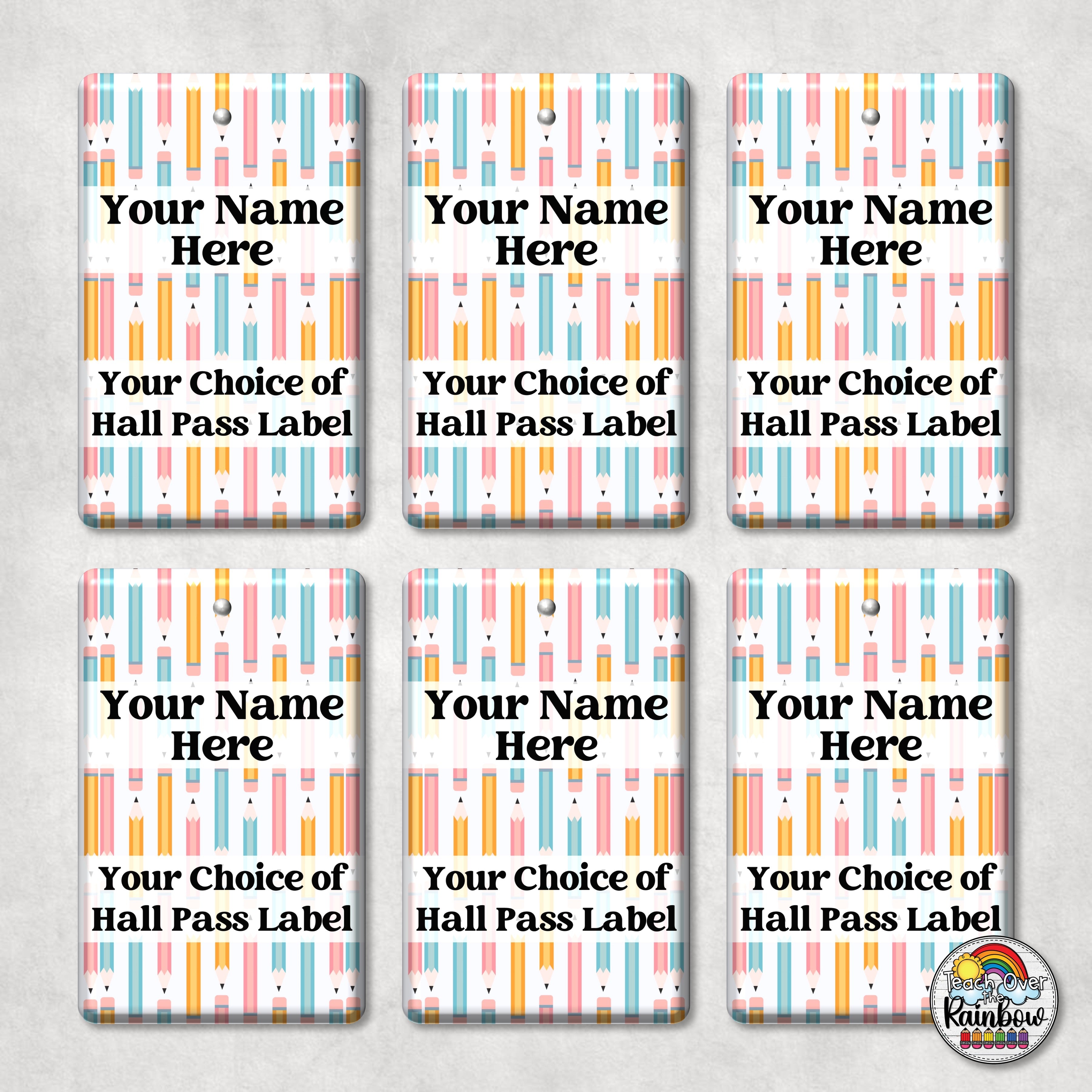 Pastel Pencils- Hall Pass Set – Teach Over the Rainbow