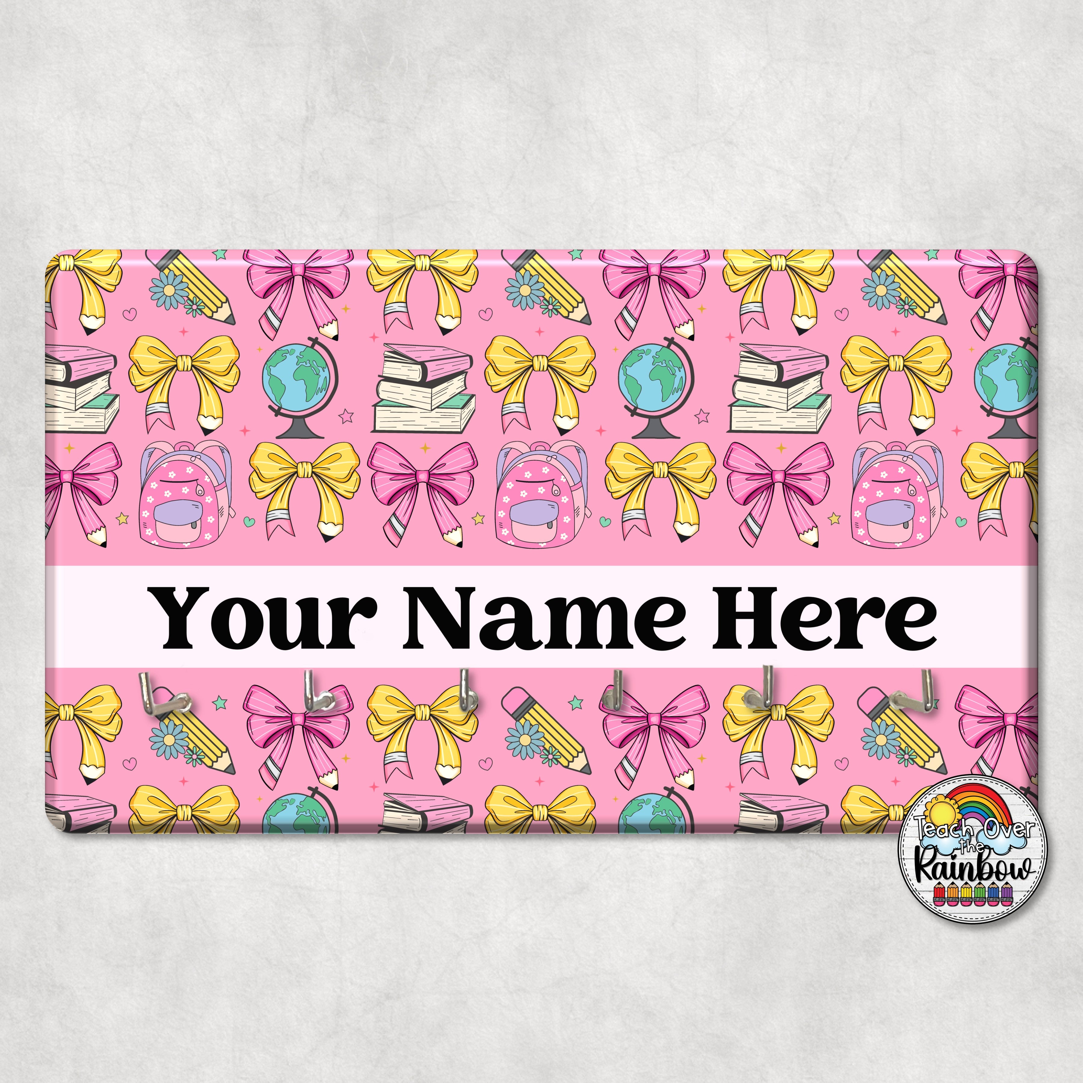 Pencil Bows 3- Hall Pass Holder – Teach Over the Rainbow