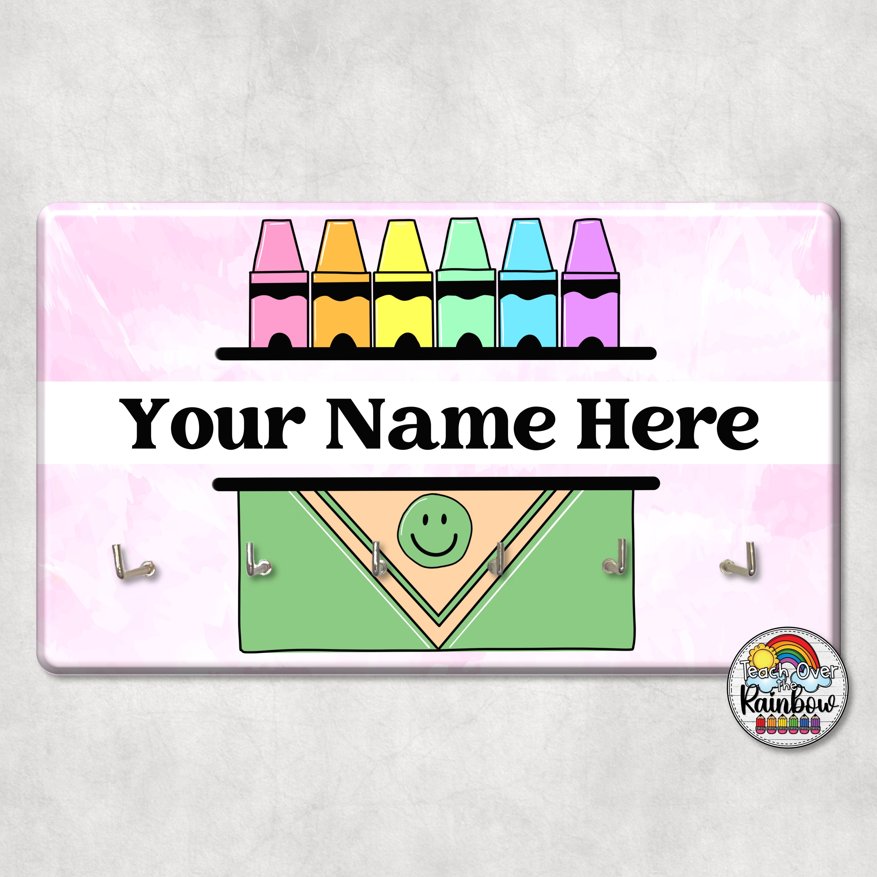 Water Color Crayons All Colors- Hall Pass Holder – Teach Over the Rainbow