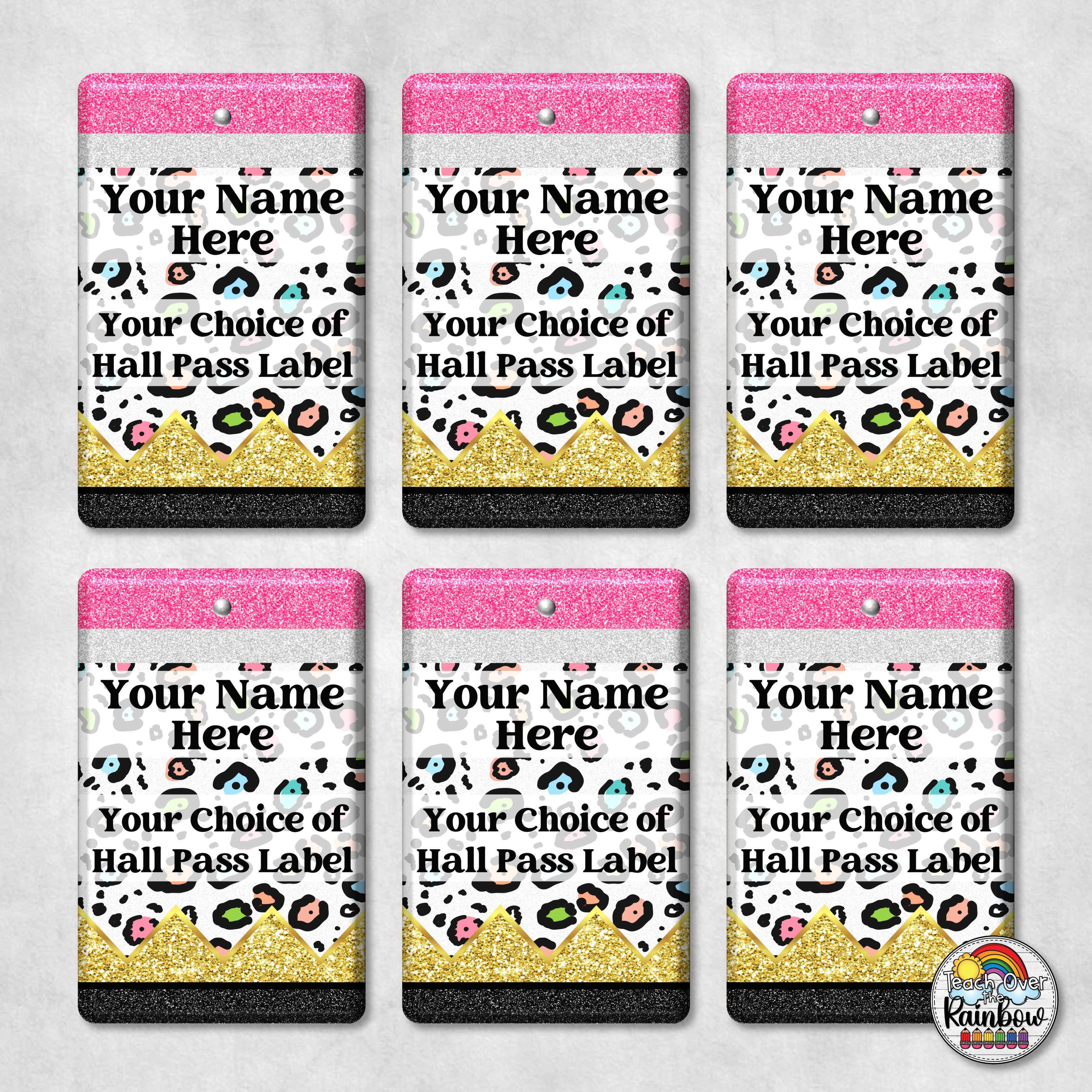 Light Leopard Pencil- Hall Pass Set – Teach Over the Rainbow