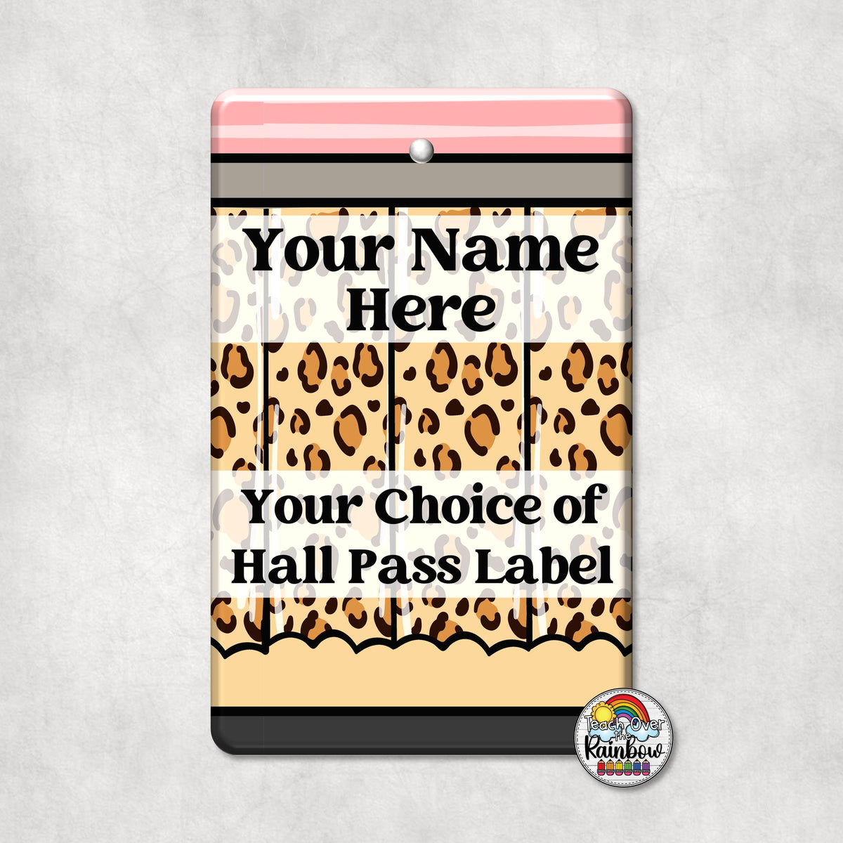 Tan Leopard Pencil-Single Pass| Teach Over the Rainbow