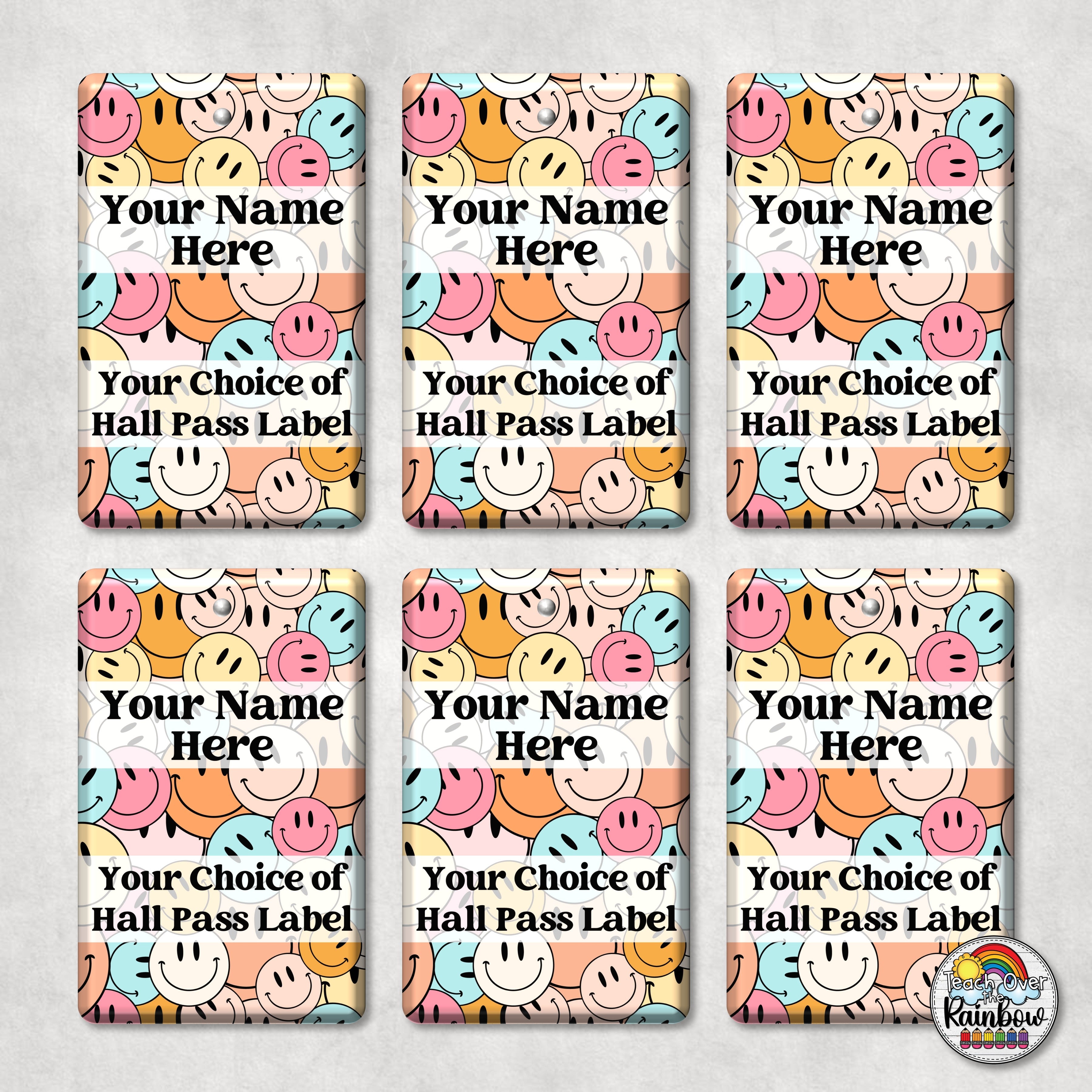 Just Full of Smiles- Hall Pass Set – Teach Over the Rainbow