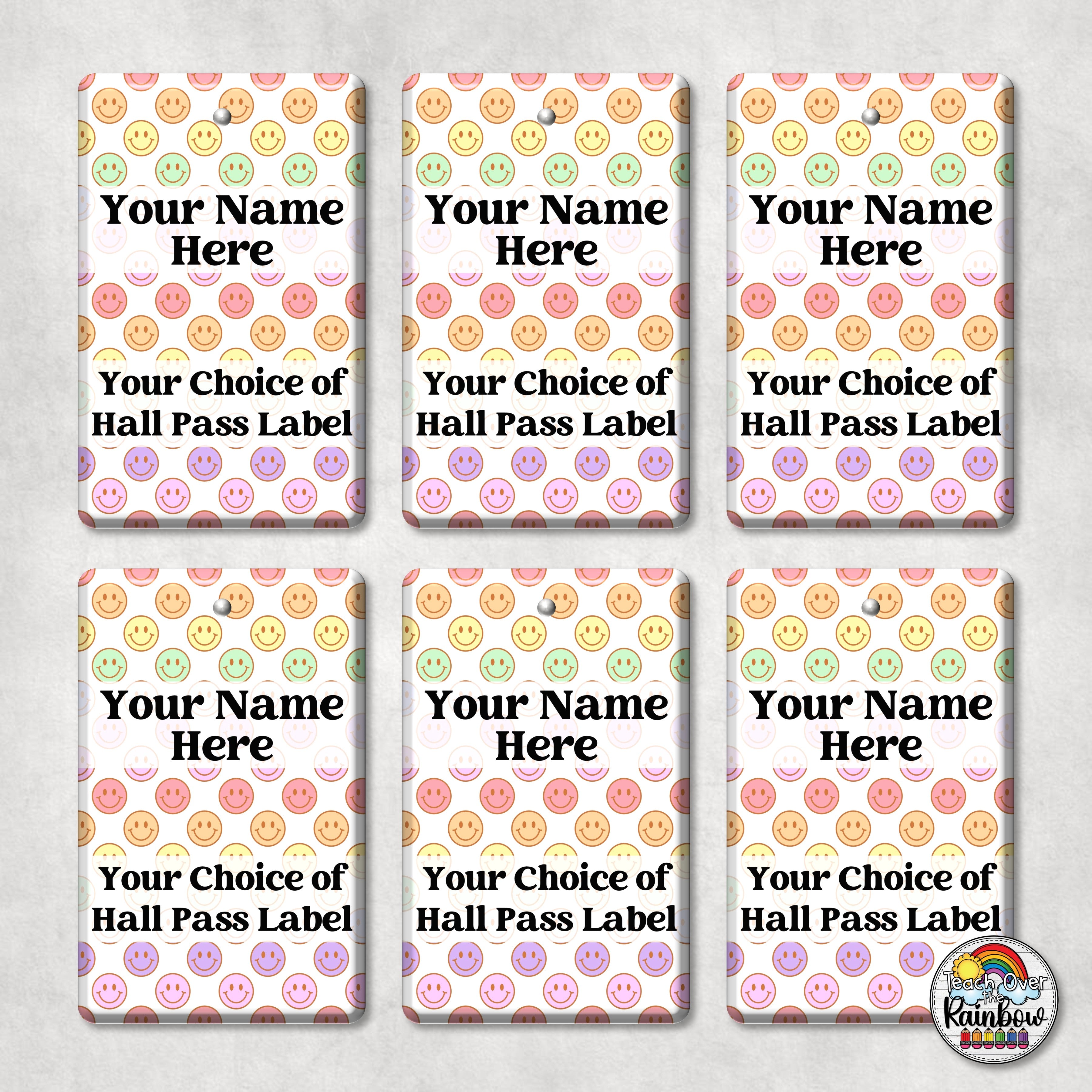 Rainbow Smiles 1- Hall Pass Set – Teach Over the Rainbow