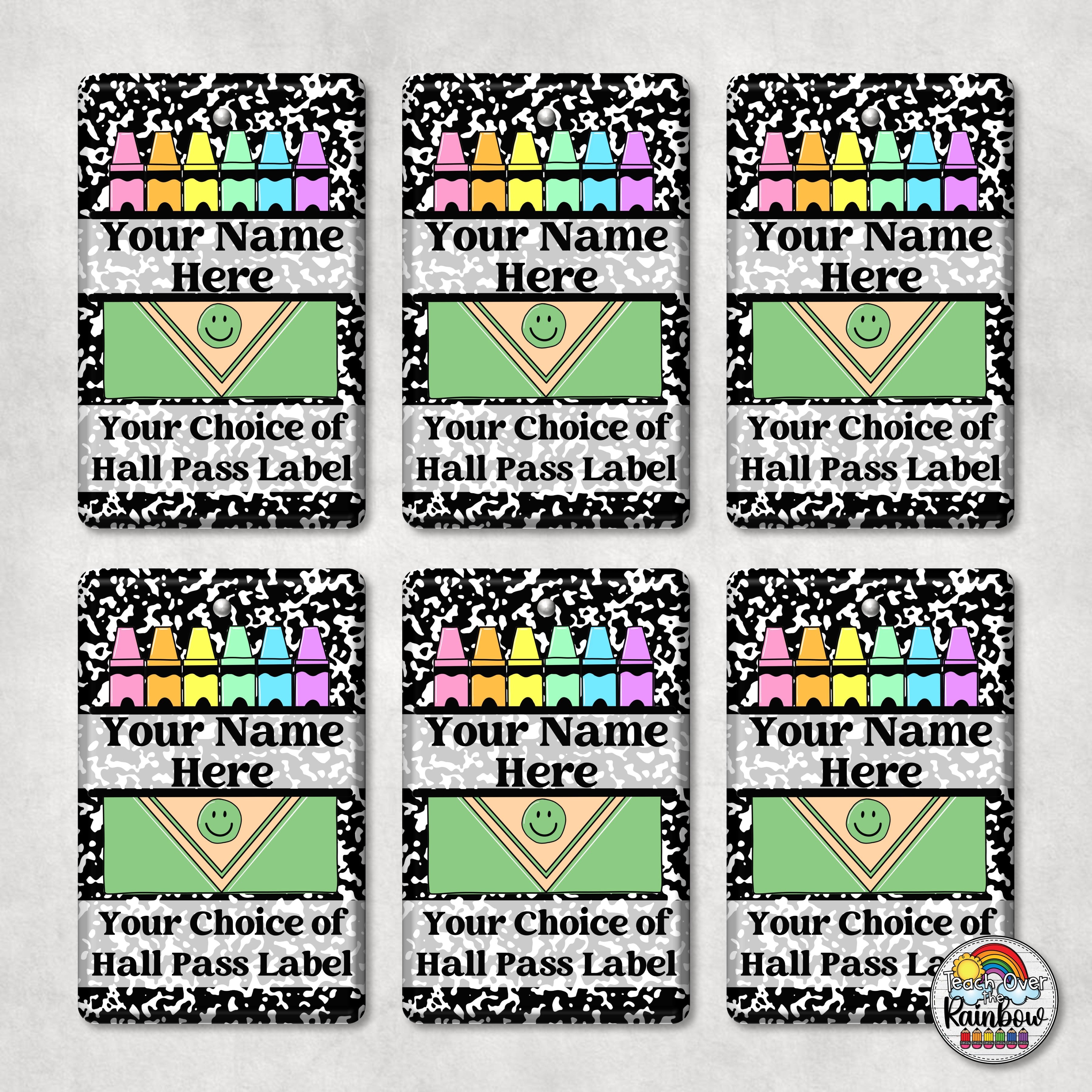 Pastel Crayons- Hall Pass Set – Teach Over the Rainbow