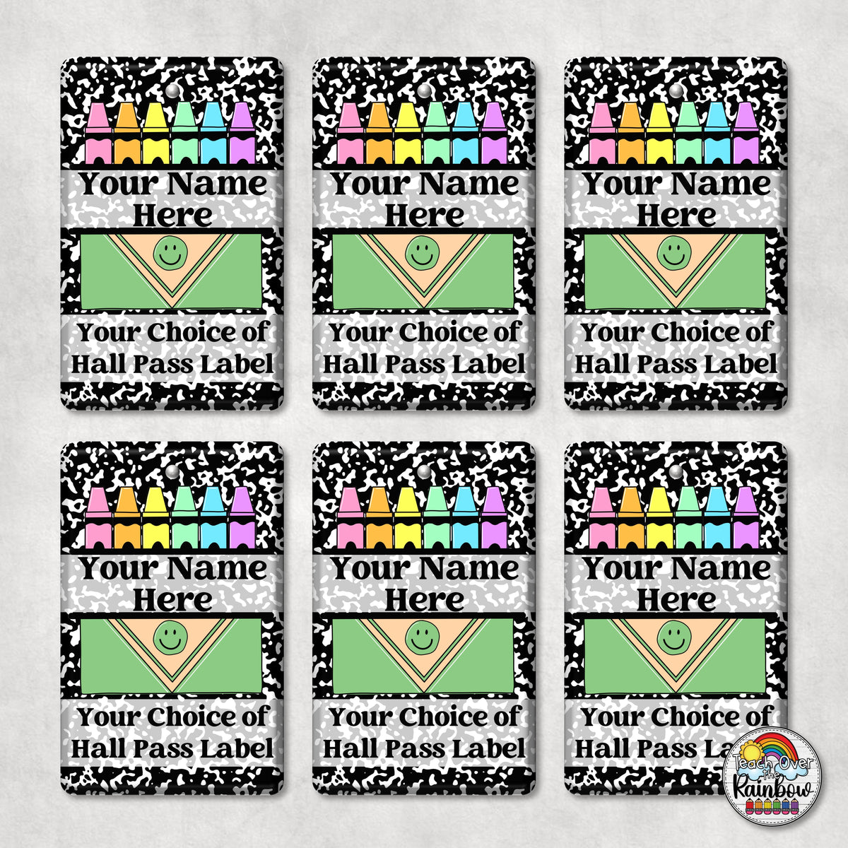 Pastel Crayons-Hall Pass Set| Teach Over the Rainbow