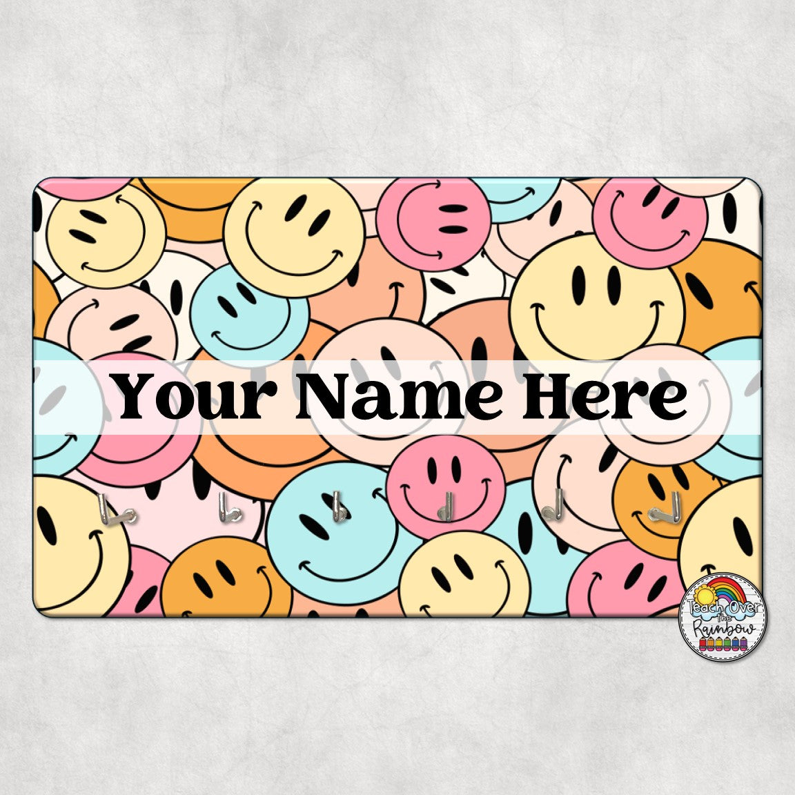 Just Full of Smiles-Hall Pass Holder| Teach Over the Rainbow