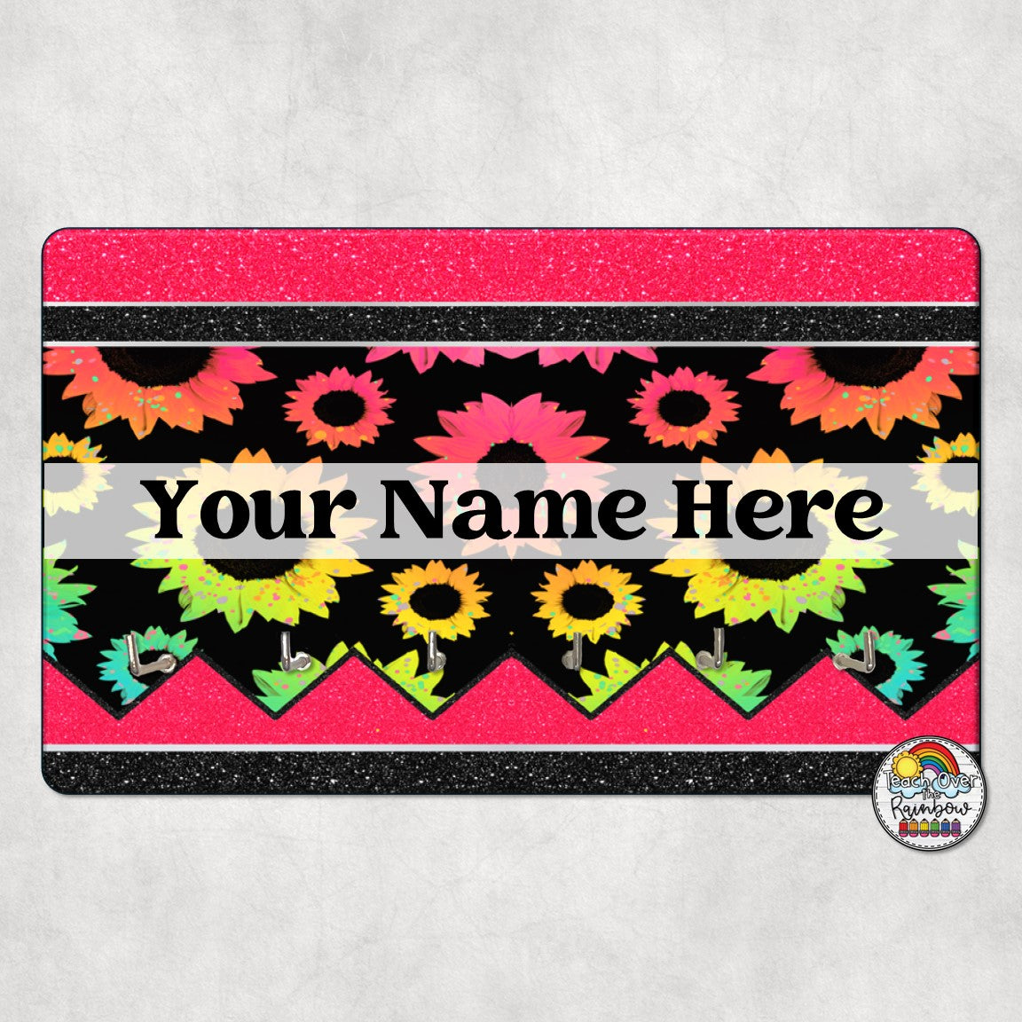 Rainbow Daisy Pencil-Hall Pass Holder| Teach Over the Rainbow