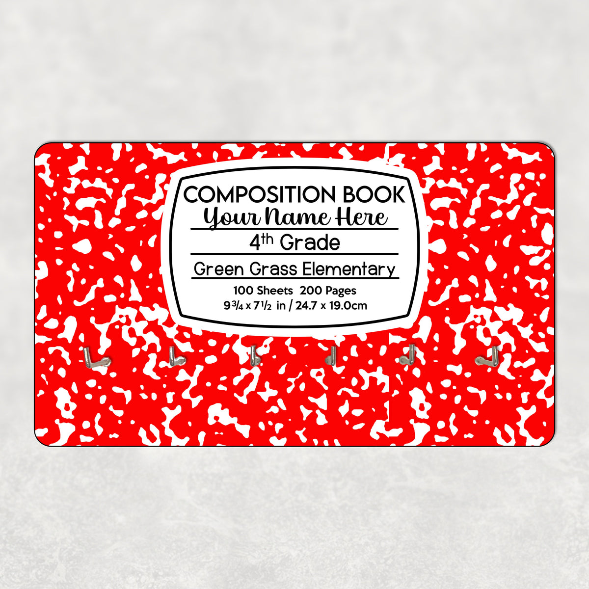 Composition Hall Pass Holder| Teach Over the Rainbow