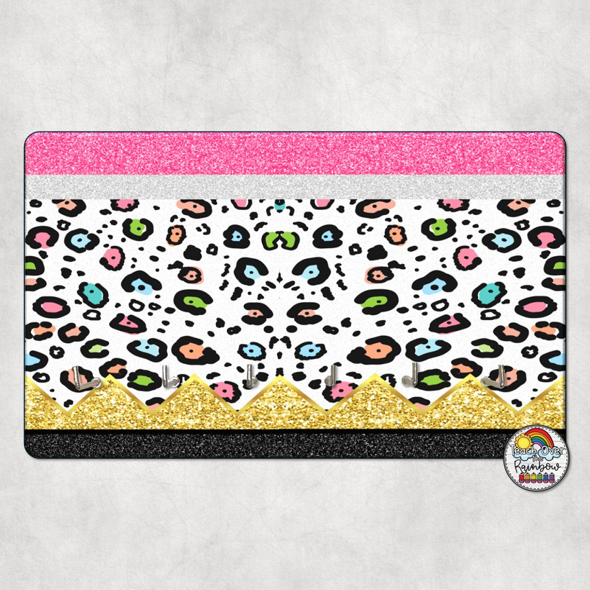 Light Leopard Pencil-Hall Pass Holder| Teach Over the Rainbow