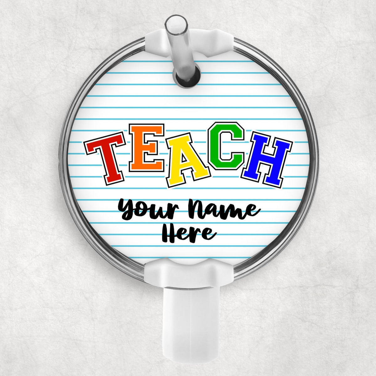 Paper Teach Round Topper| Teach Over the Rainbow
