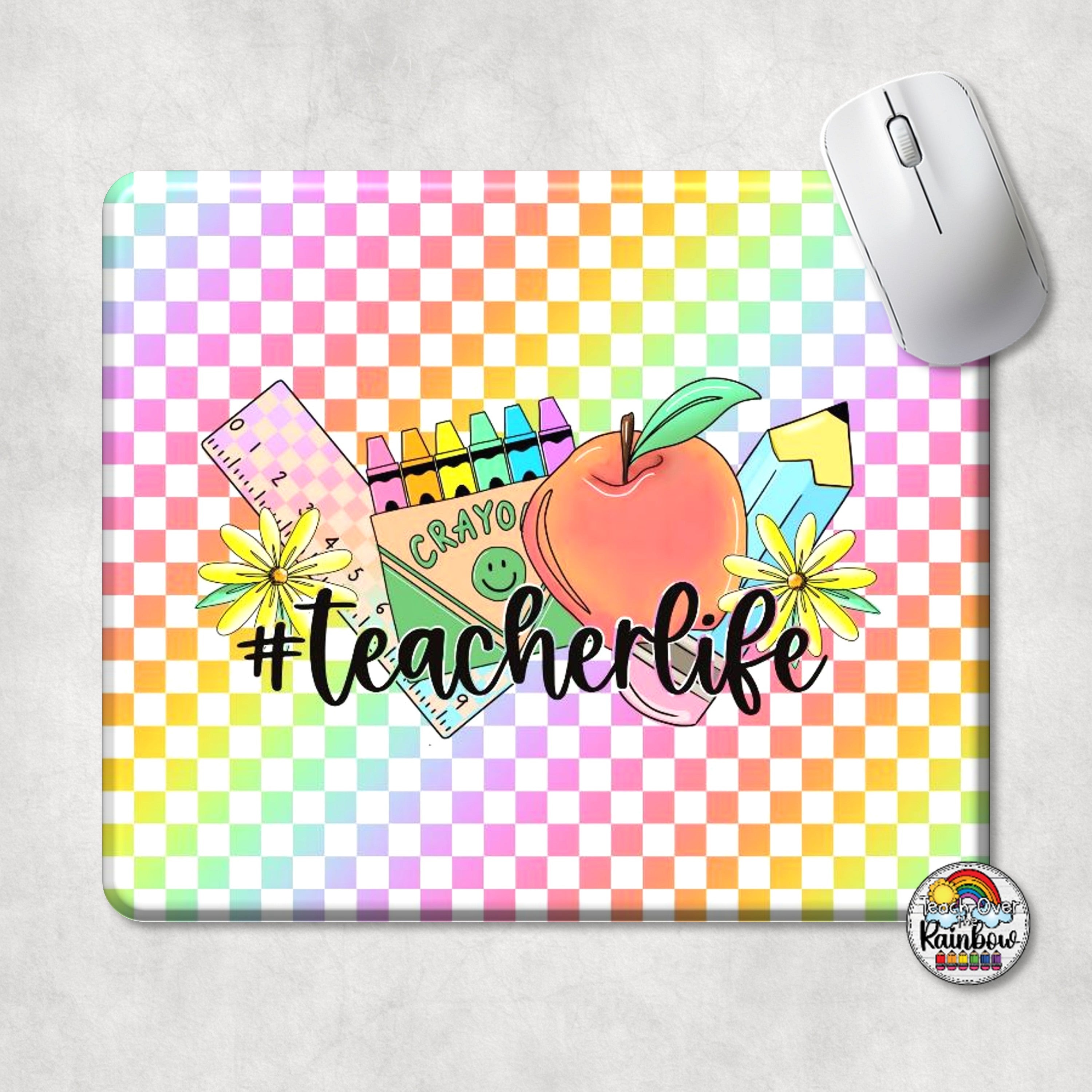 Checker Supplies Mouse Pad – Teach Over the Rainbow