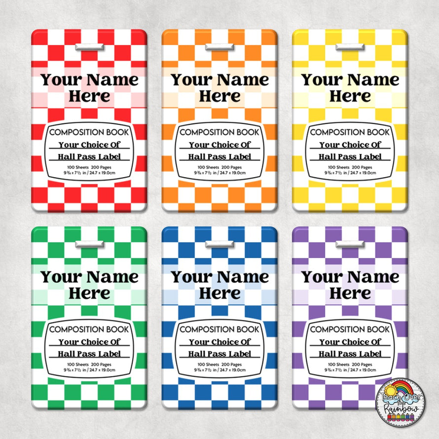 Hall Passes| Teach Over the Rainbow