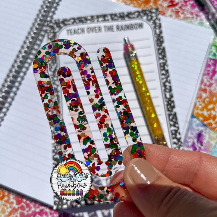 It's a Party Specialty Acrylic Paperclip – Teach Over the Rainbow