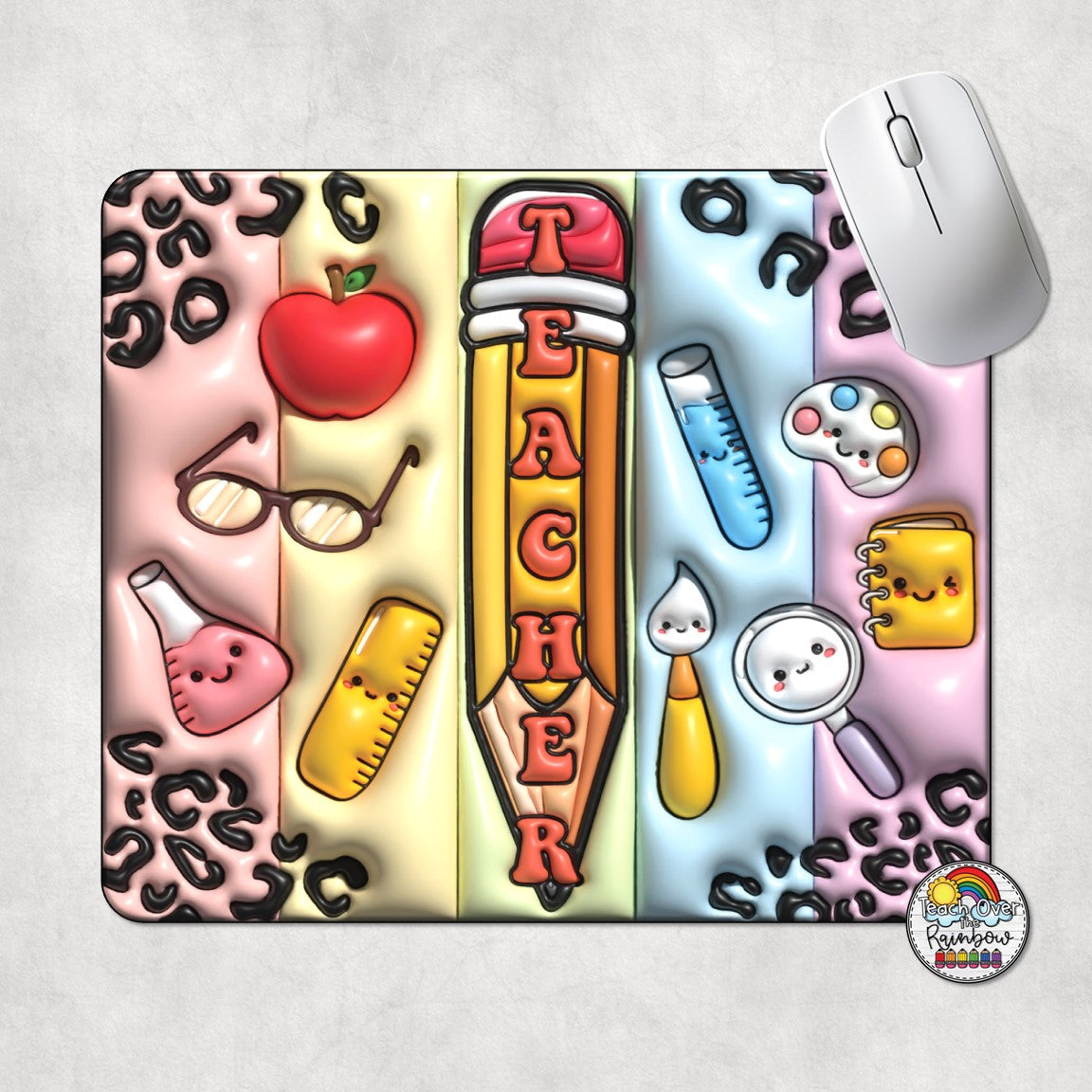 Teacher Pencil 1 Mouse Pad| Teach Over the Rainbow