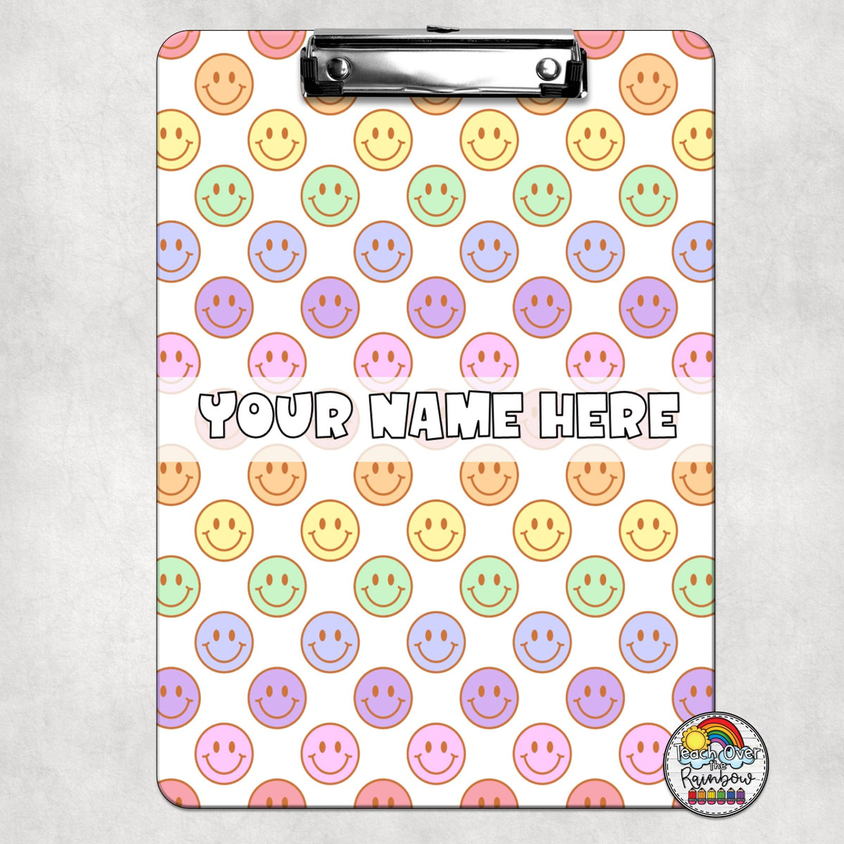 Rainbow Smiles 1 Clipboard| Teach Over the Rainbow