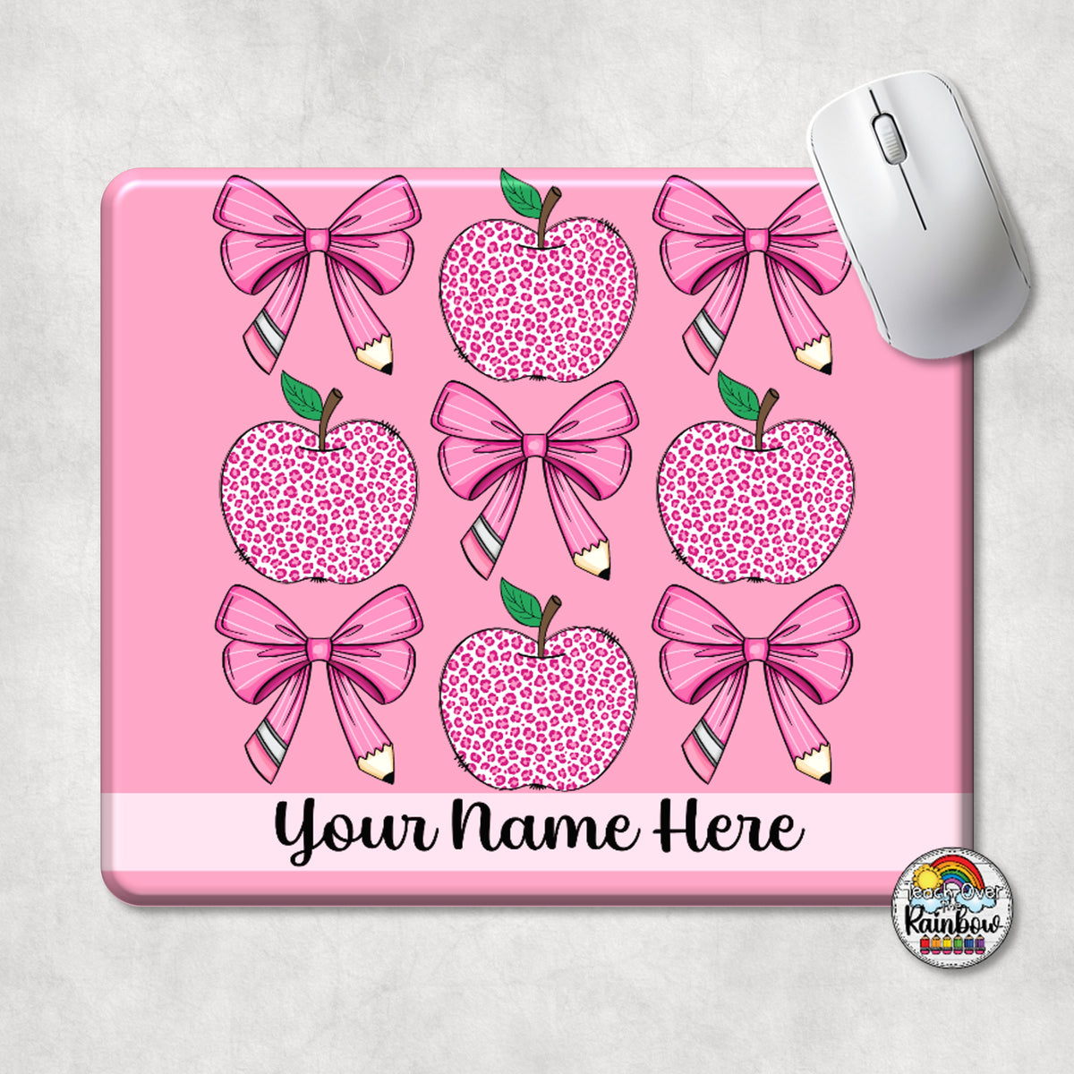 Pencil Bows 7 Mouse Pad| Teach Over the Rainbow