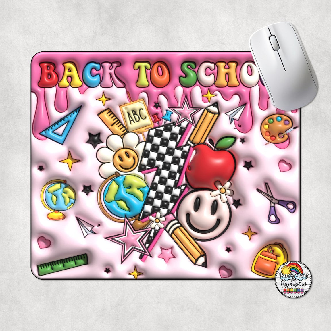 Back to School Mouse Pad| Teach Over the Rainbow