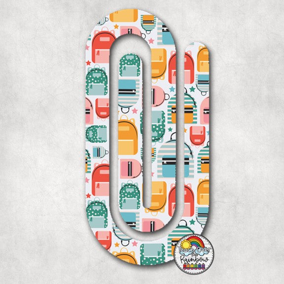 Coral Backpacks Acrylic Paperclips – Teach Over the Rainbow