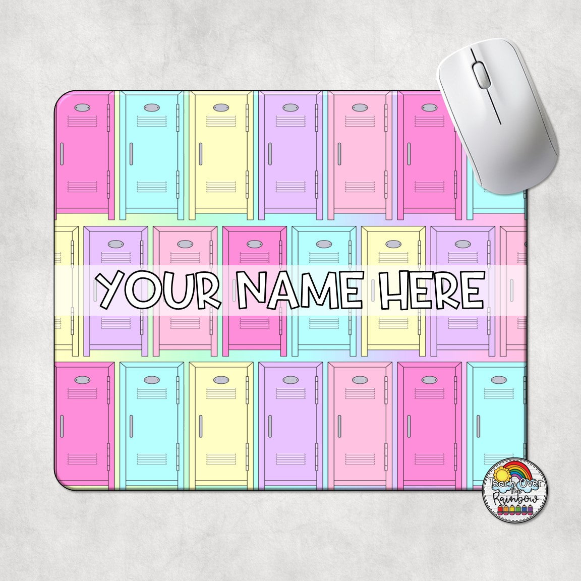 Lots of Lockers Mouse Pad| Teach Over the Rainbow