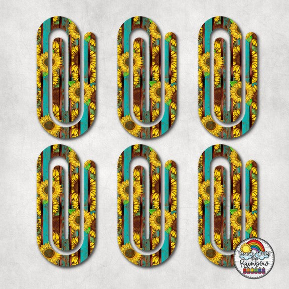 Sunflowers Acrylic Paperclips| Teach Over the Rainbow