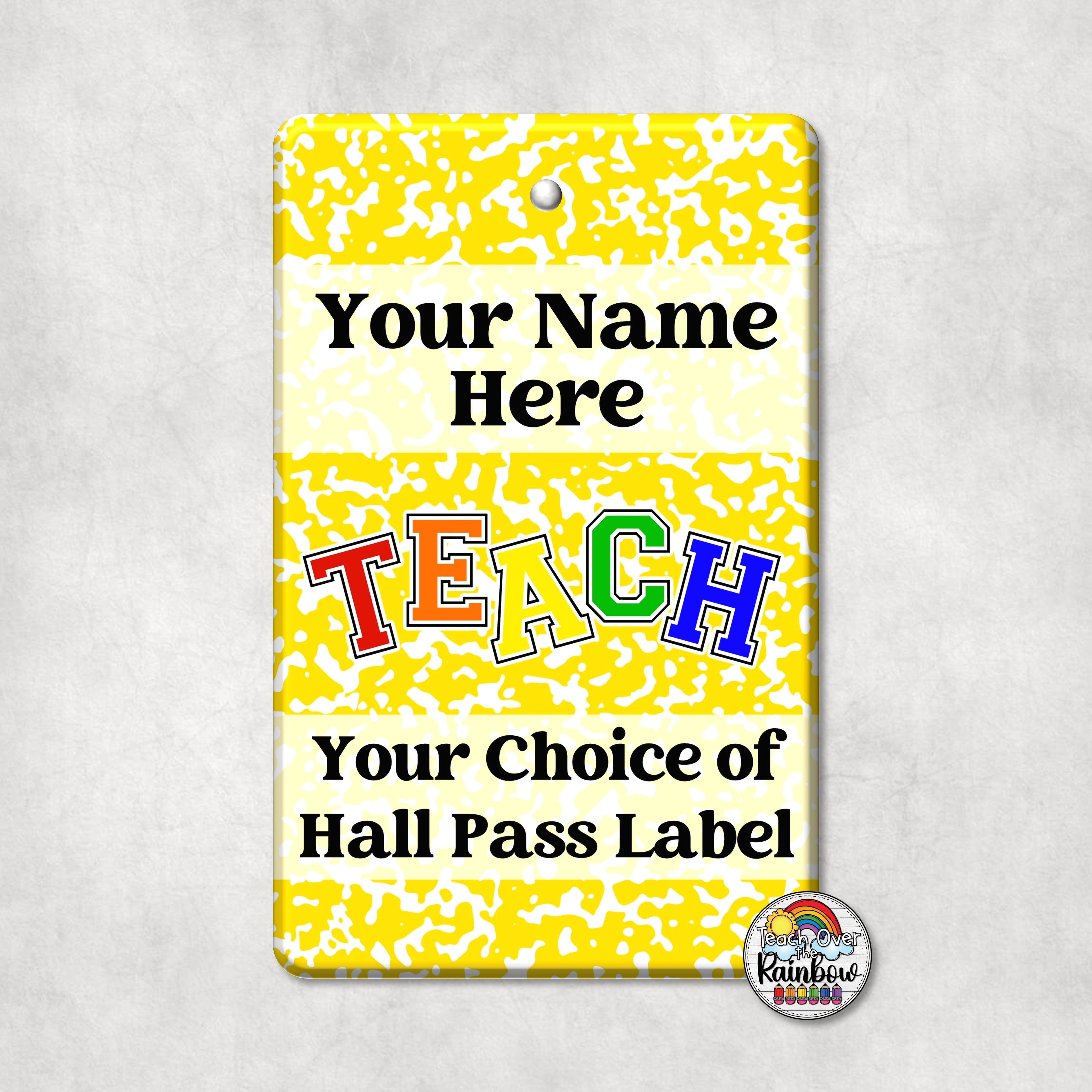 Yellow Bright TEACH- Single Pass – Teach Over the Rainbow