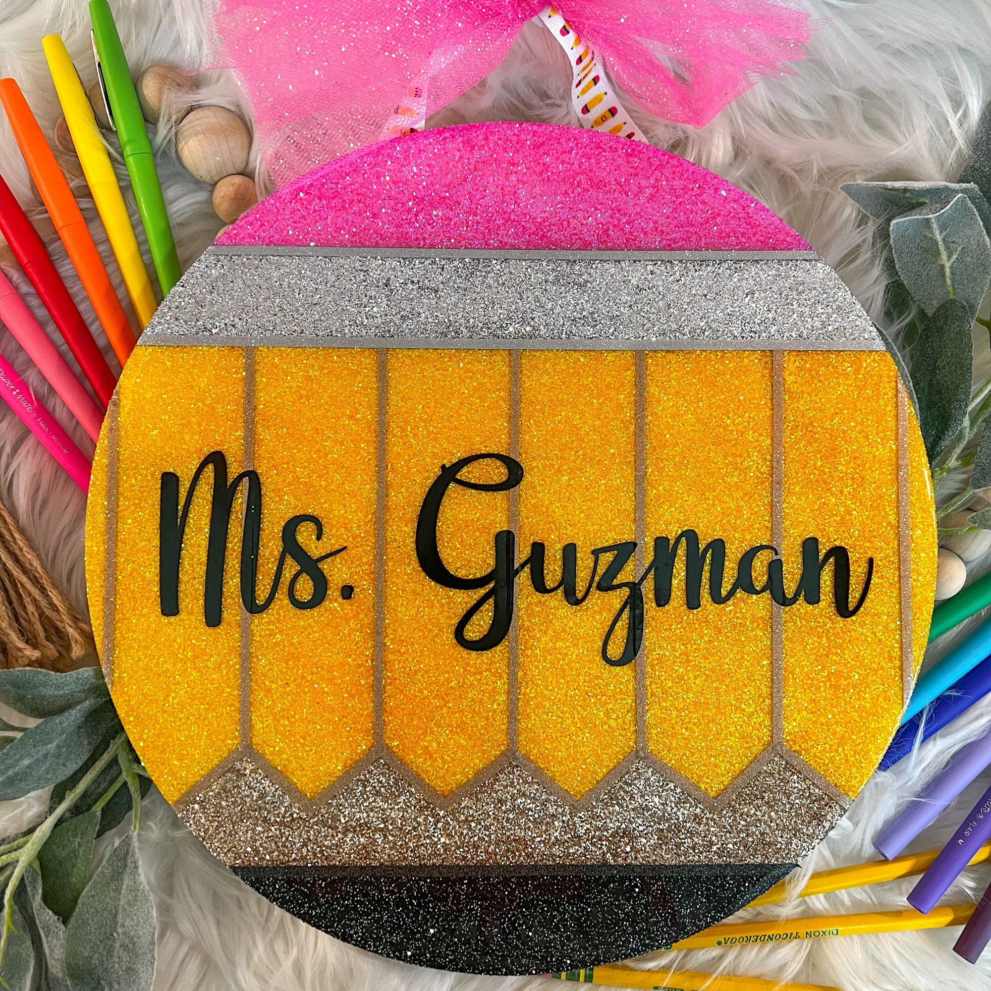 Pencil Door Sign| Teach Over the Rainbow