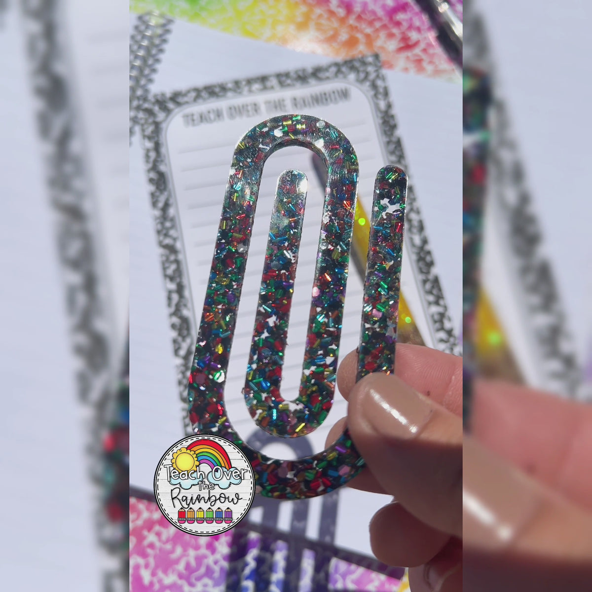 Very Demure Specialty Acrylic Paperclip| Teach Over the Rainbow